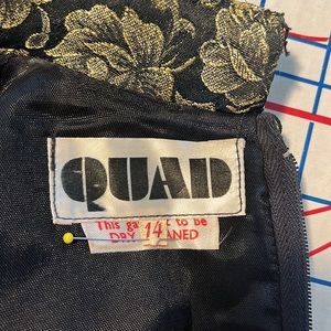Quad | Dresses | Vintage 6s70s Quad Of London Gold Brocade Maxi Dress ...